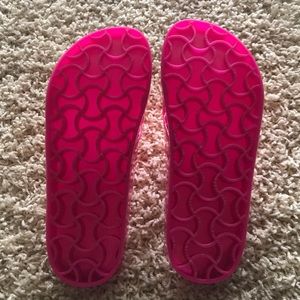 Topshop | Shoes | Hot Pink Slides | Poshmark